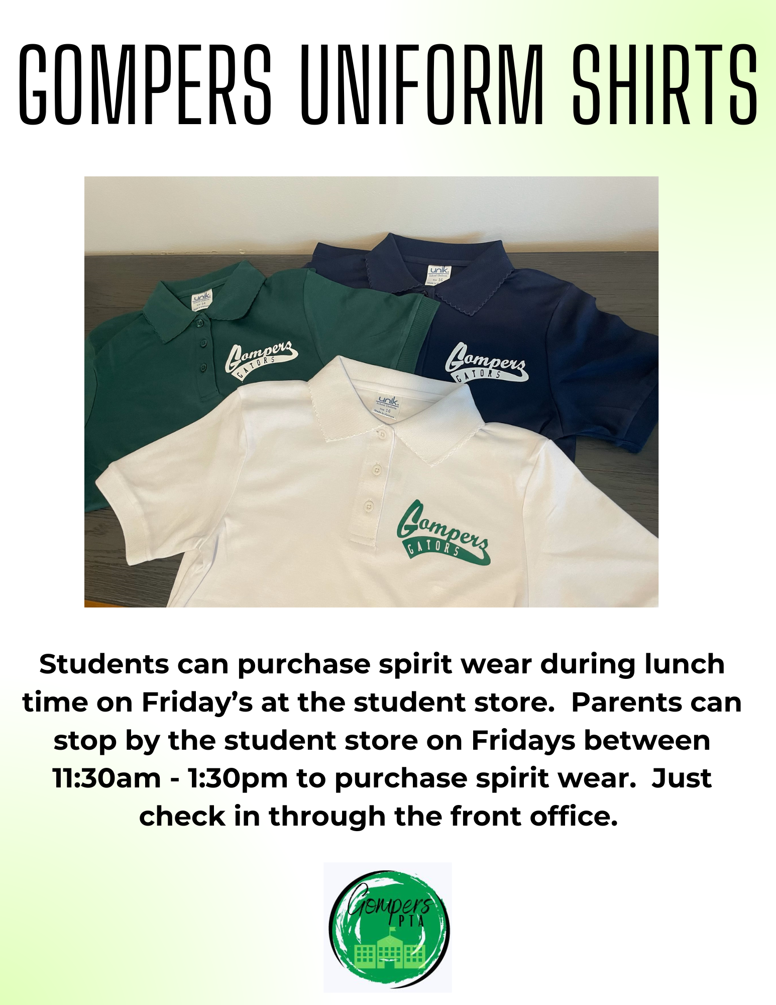 Spirit Wear – Welcome to Gompers PTA